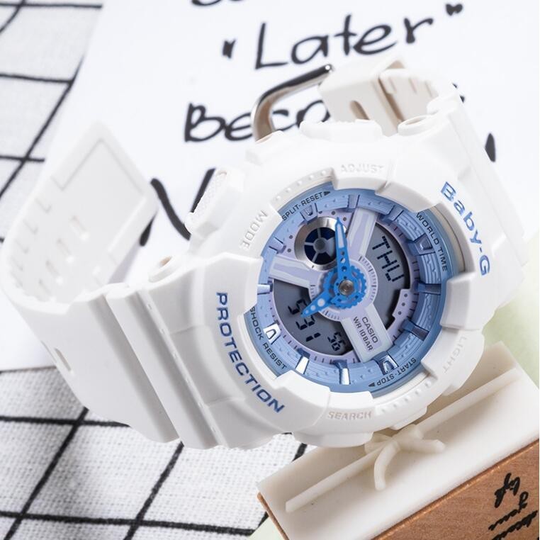 Casio G-SHOCK Baby-Ba110 Relógio Esportivo Branco E Azul BA-110 Mulher bg872 | Shopee Brasil