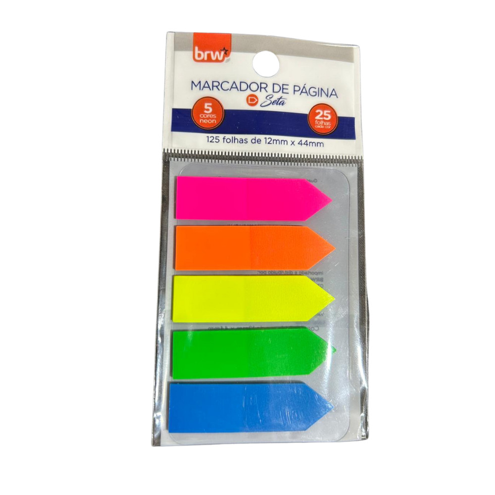 Bloco marcador página adesivo BRW smart notes flecha 25 fls | Shopee Brasil