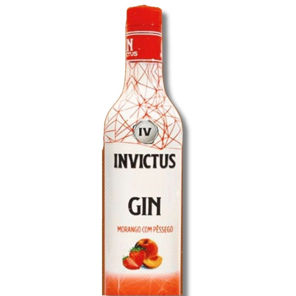 GIN INVICTUS MORANGO E PÊSSEGO 900ml | Shopee Brasil
