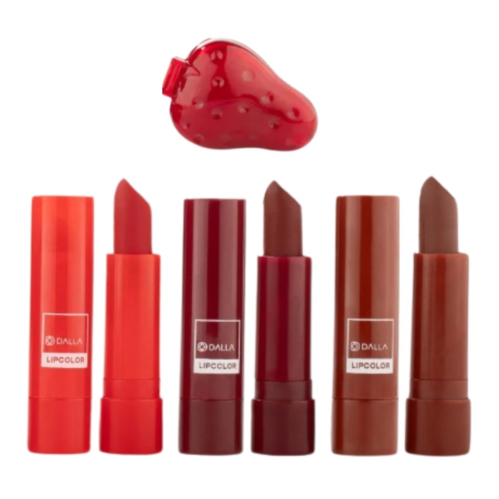 Combo 3 Batons Dalla Lipcolor Tons Intensos Batom Acabamento Matte ...