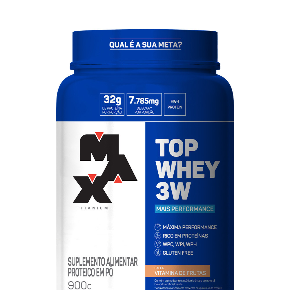 Top Whey 3W Max Titanium (900g) Vitamina de Frutas | Shopee Brasil
