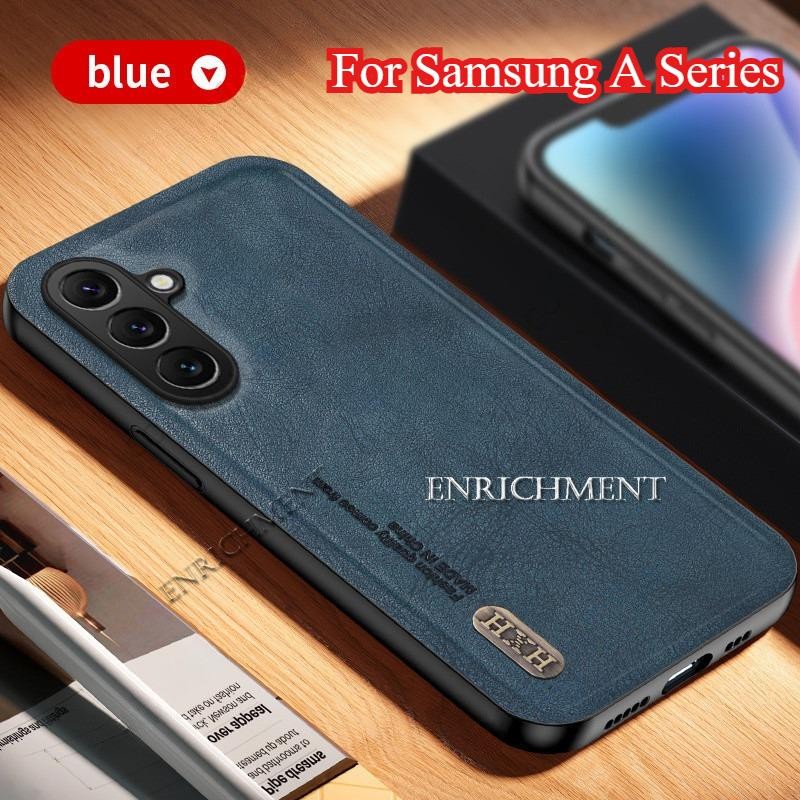 Para Samsung A56 5G 2025 Galaxy A06 A16 A26 A36 A56 4G Retro Luxo Fosco Caixa De Telefone Couro ...