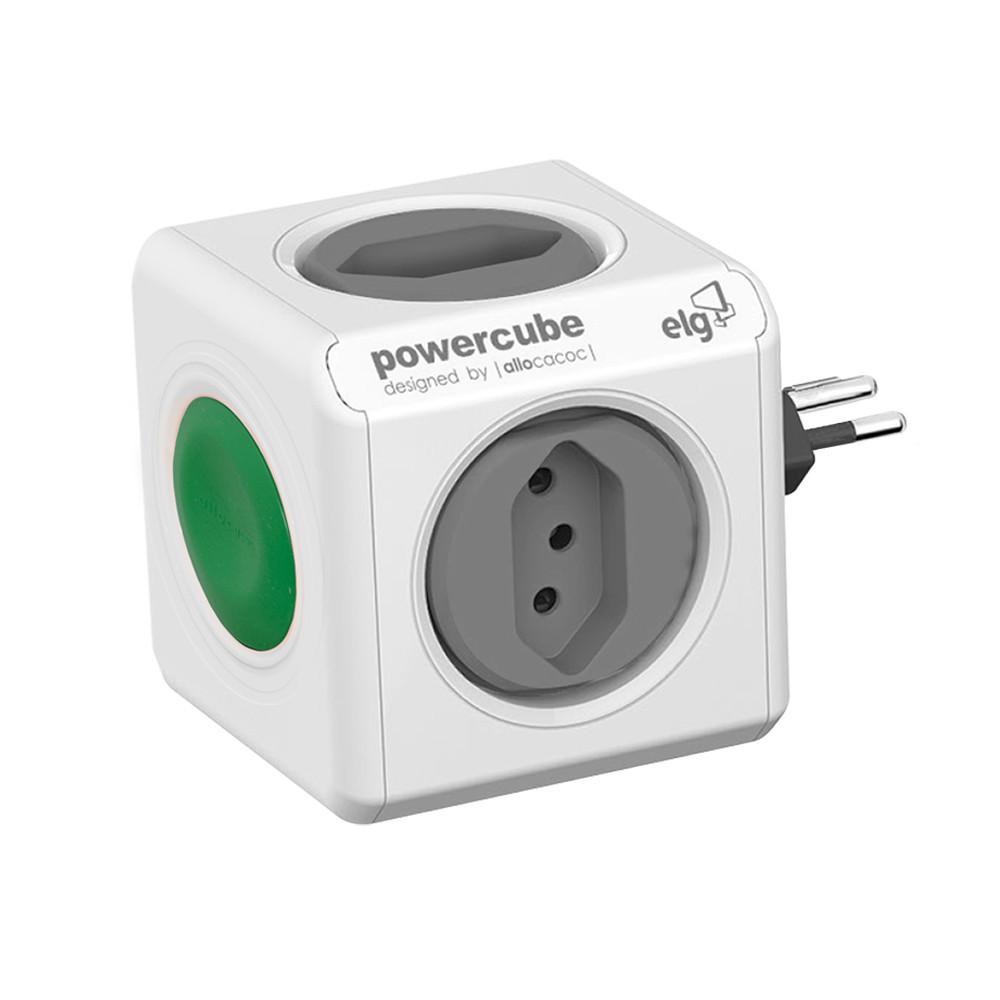 PowerCube Multiplicador P/ 4 Tom. com Botão Liga/Desliga Branco - ELG ...
