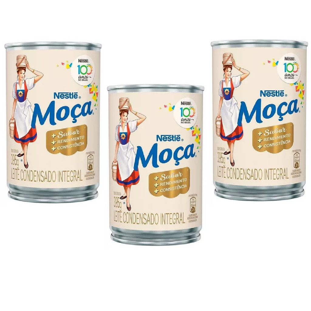 KIT 3 LEITE CONDENSADO NESTLE MOCA 395GR LATA | Shopee Brasil