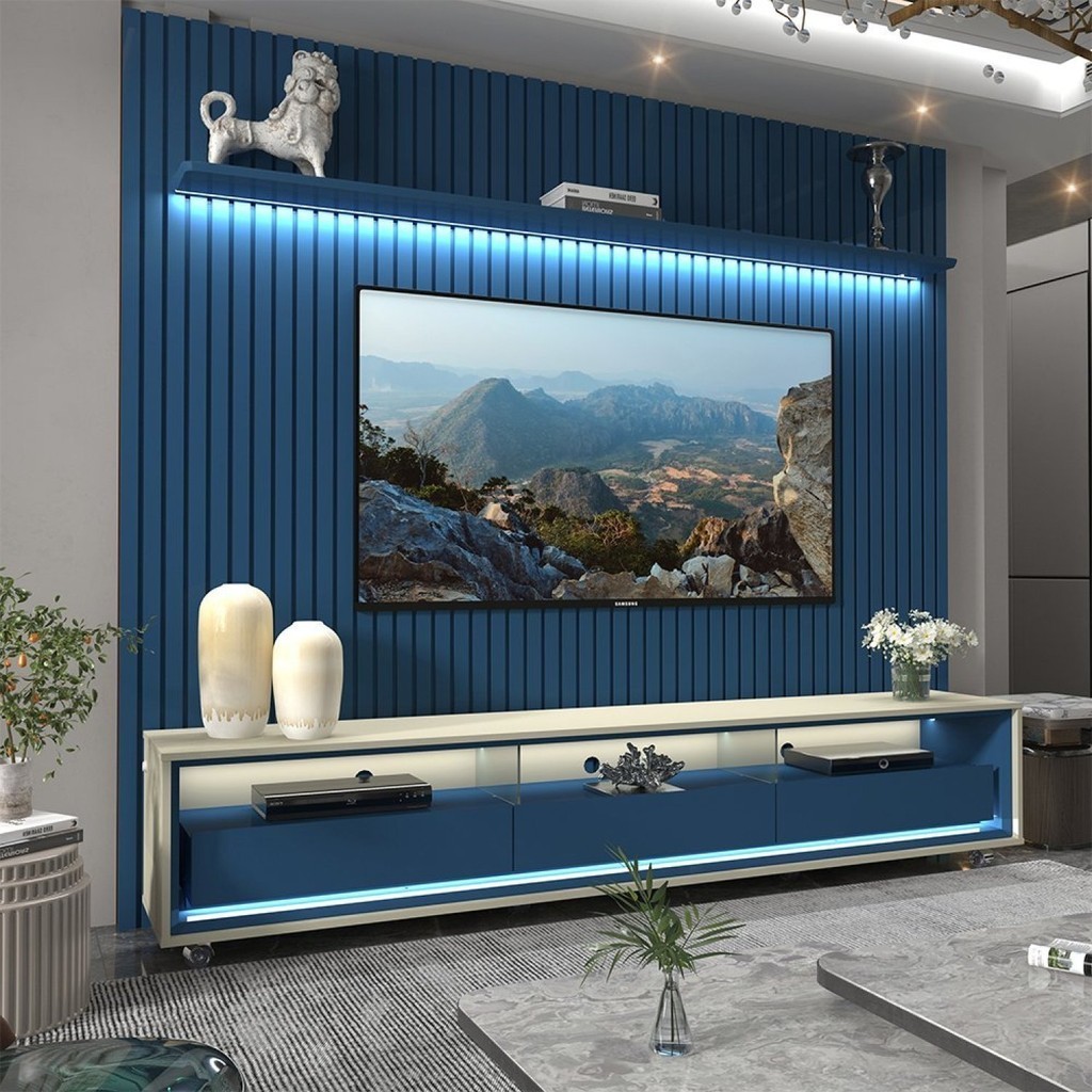 Rack com Painel Ripado para Tv até 90 Polegadas Led 3 Gavetas com ...