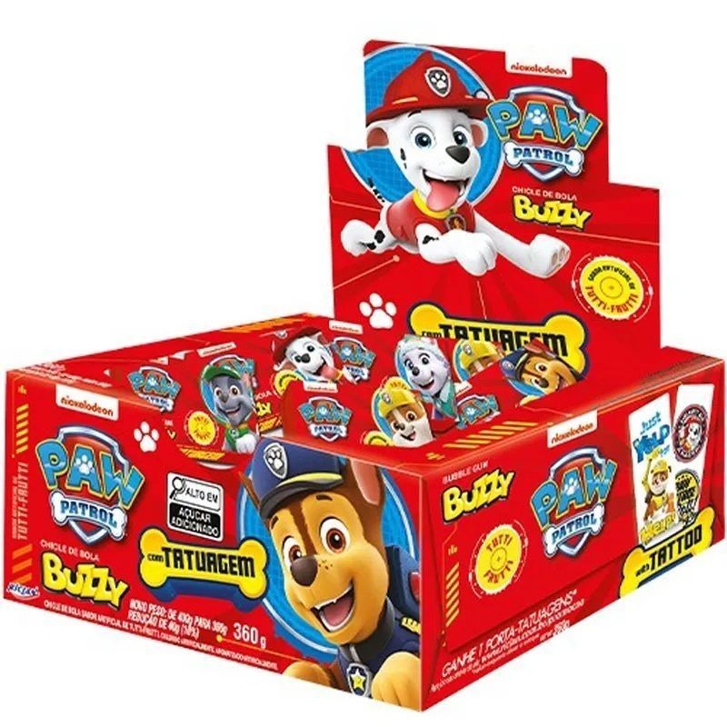 CHICLETE BUZZY PATRULHA CANINA TUTTI FRUTTI 360G | Shopee Brasil