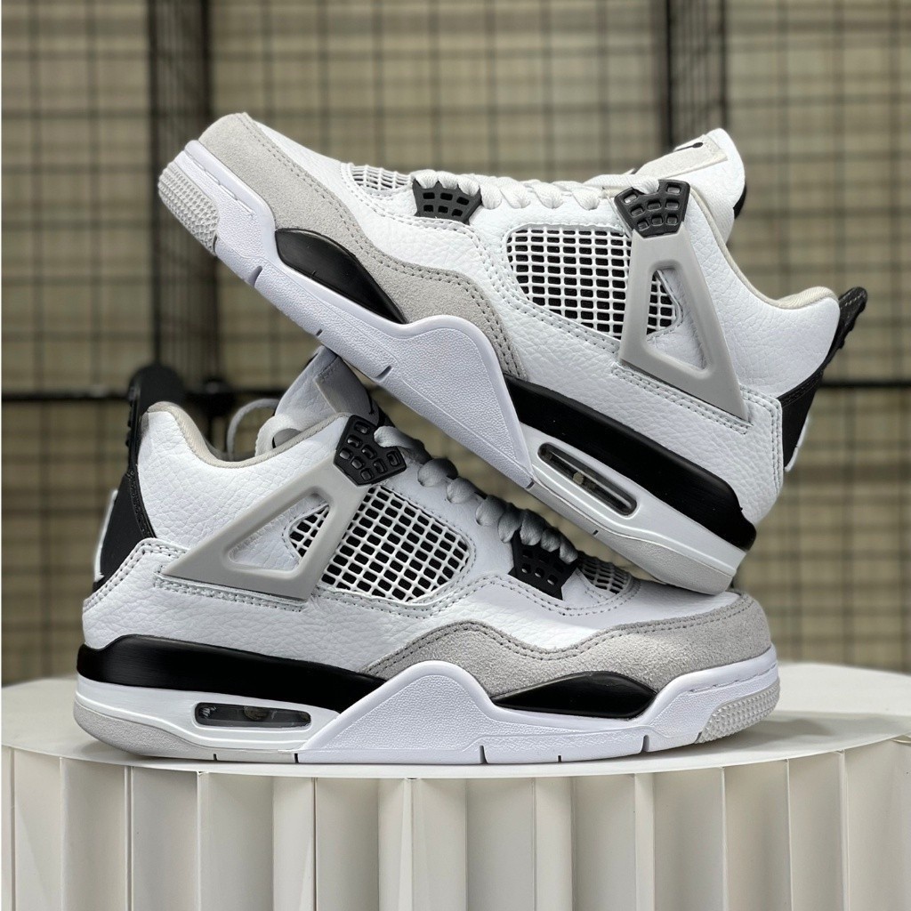 Nike Air Jordan 4 aj4 "black military" alta qualidade basquetebol casual homens e mulheres ...
