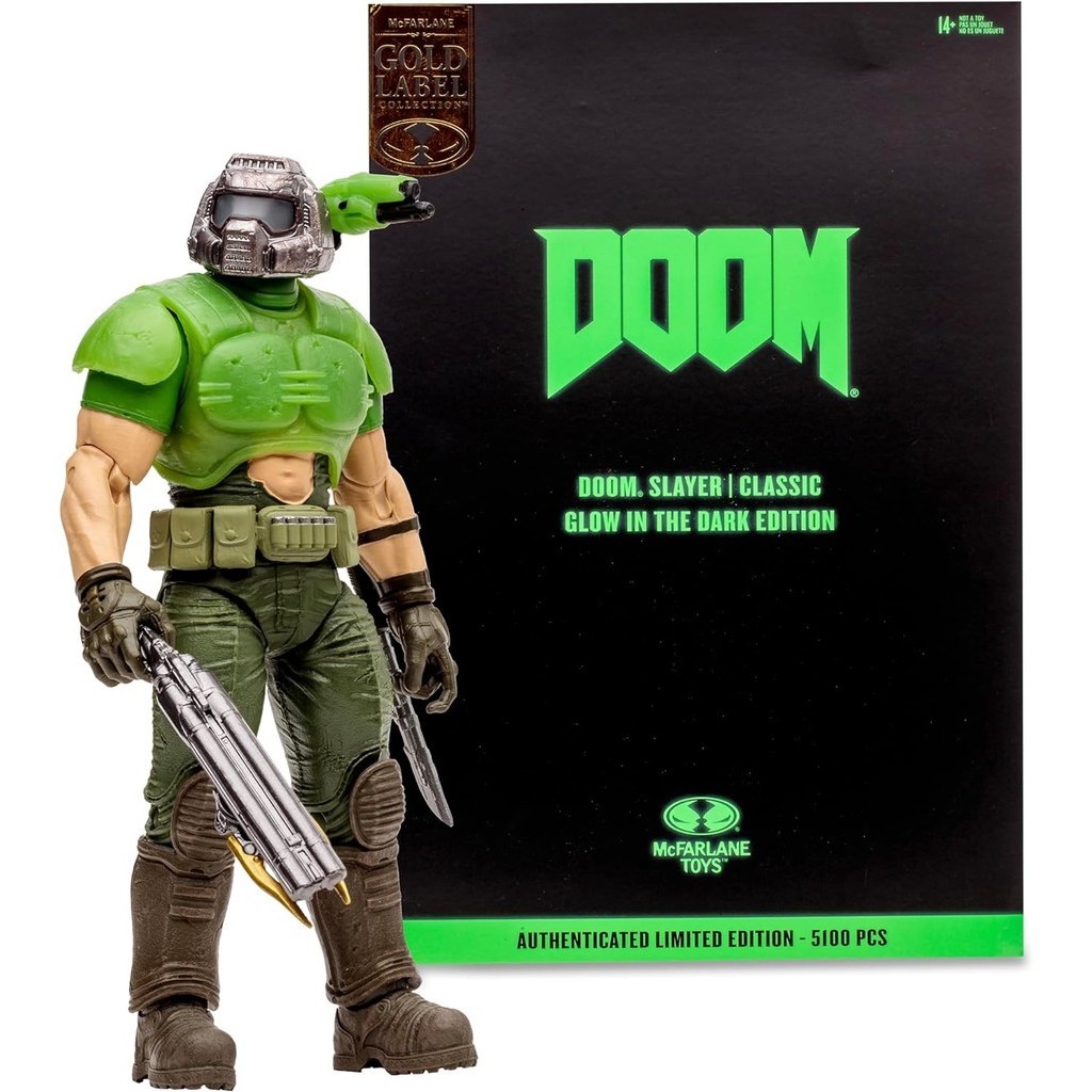 McFarlane Doom Slayer Classic Glow in The Dark Edition 18cm Action ...