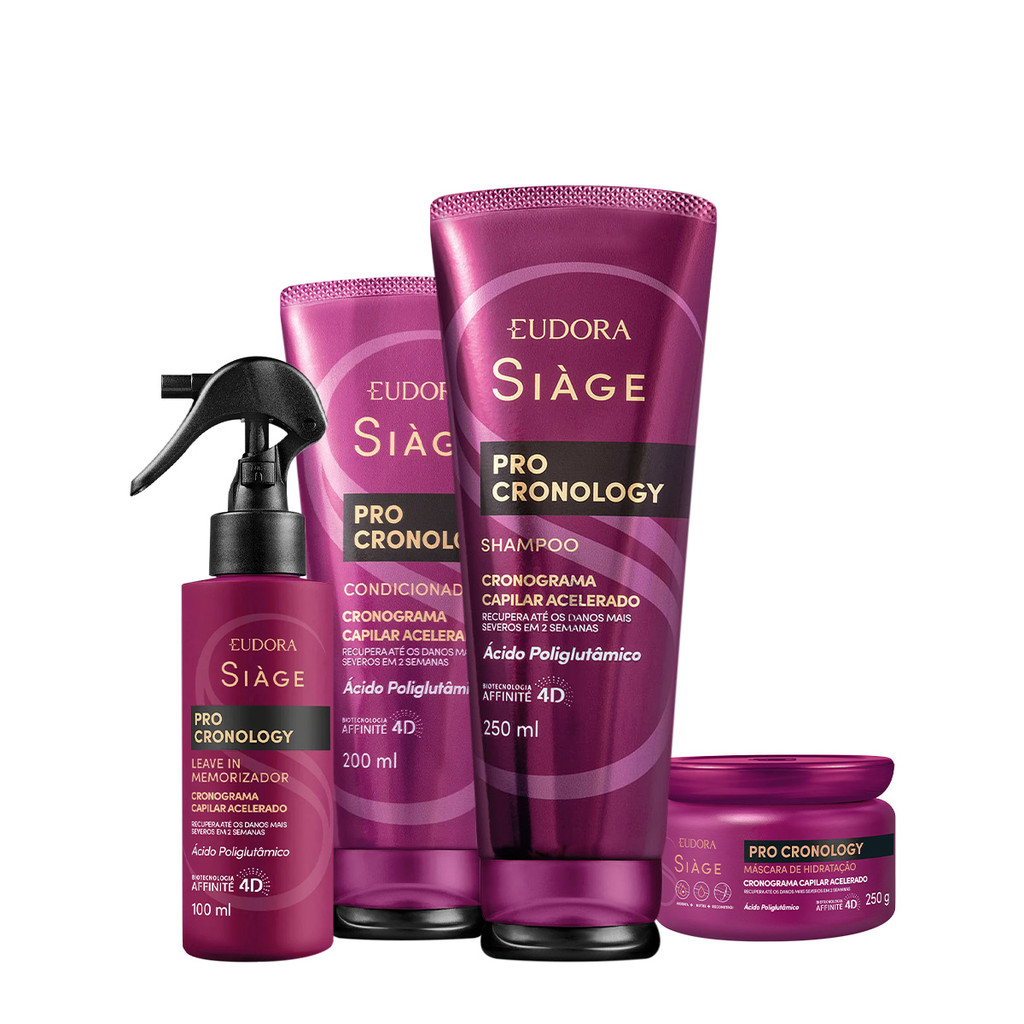 Kit Eudora Siàge Pro Cronology Home Care Leave-in (4 produtos) | Shopee ...