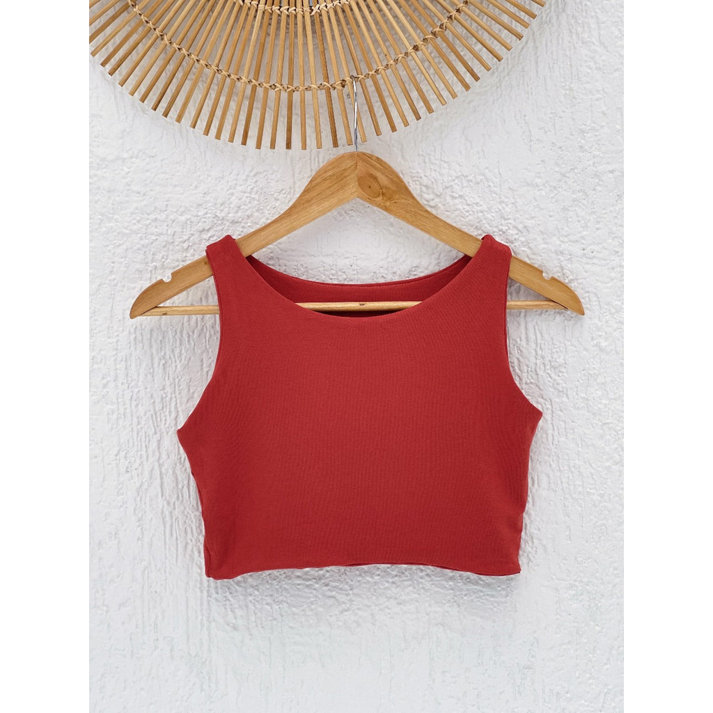 Cropped Aura Liso Terracota | Shopee Brasil