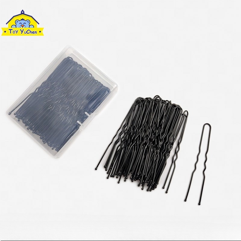 Grampo De Cabelo Fixo Em Forma De U Preto , Feminino | Shopee Brasil