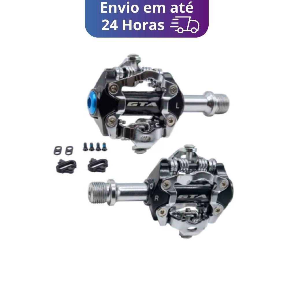 Pedal Clip 9/16 Gta Plataforma Alumínio Rolamentos Selados Bike Mtb C/ Tacos | Shopee Brasil