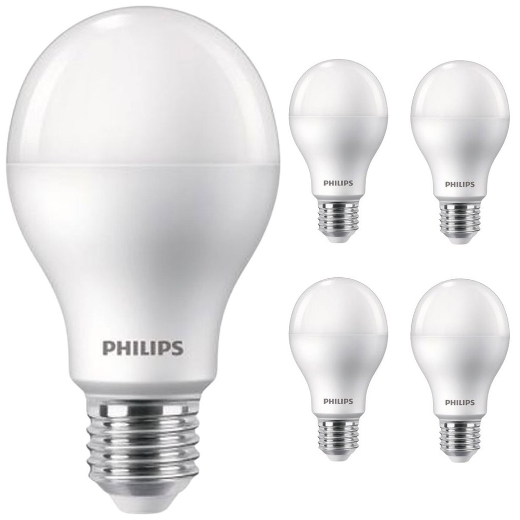 Kit 5 Lâmpadas Led Philips 16W Bivolt E27 A65 1521 Lumens Branco Quente ...
