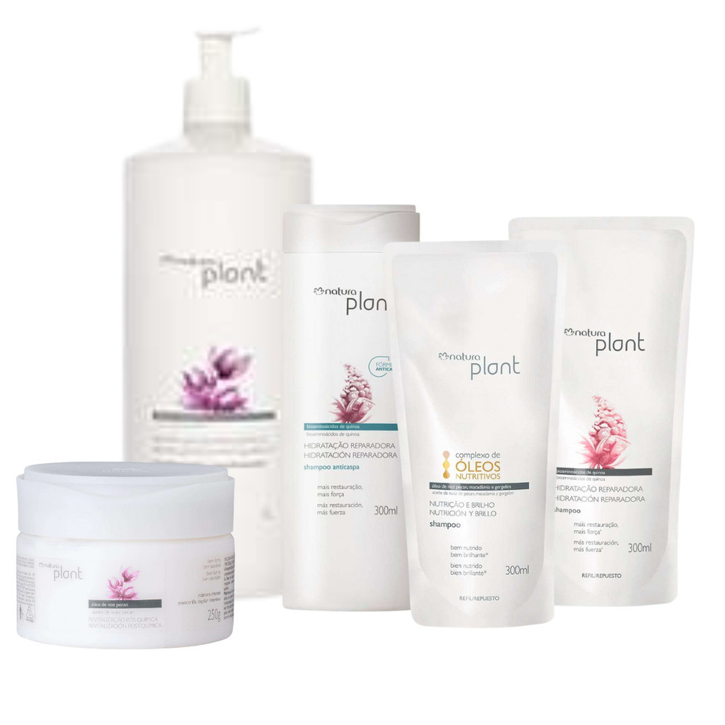 Linha Plant Natura shampoos e condicionadores - 300ml - Escolha o seu ...