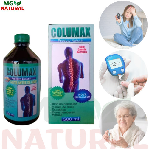 Columax 500 ml 6 unidades Alivio Coluna Suplemento Natural - Original ...