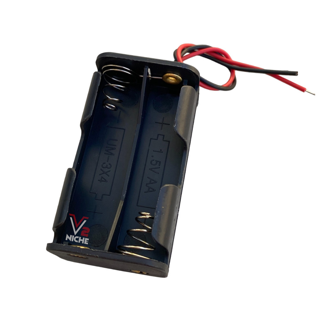 Suporte Porta 4 Pilhas Aa Case Com Fio Chicote Shopee Brasil