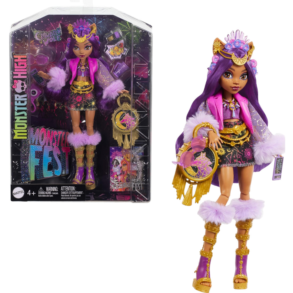 Boneca Monster High Monster Fest Clawdeen Wolf Loba Glam | Shopee Brasil