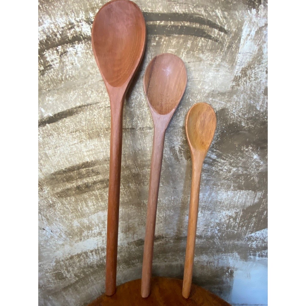Kit 3 Colher de madeira artesanal 38cm colher de pau Cozinha Panela ...