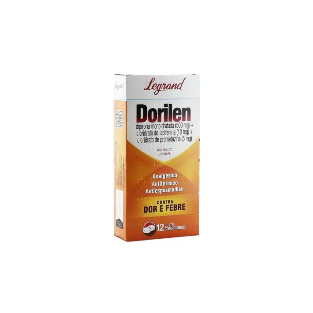 Dorilen Dipirona 500mg + Adifenina 10mg + Prometazina 5mg 12 ...