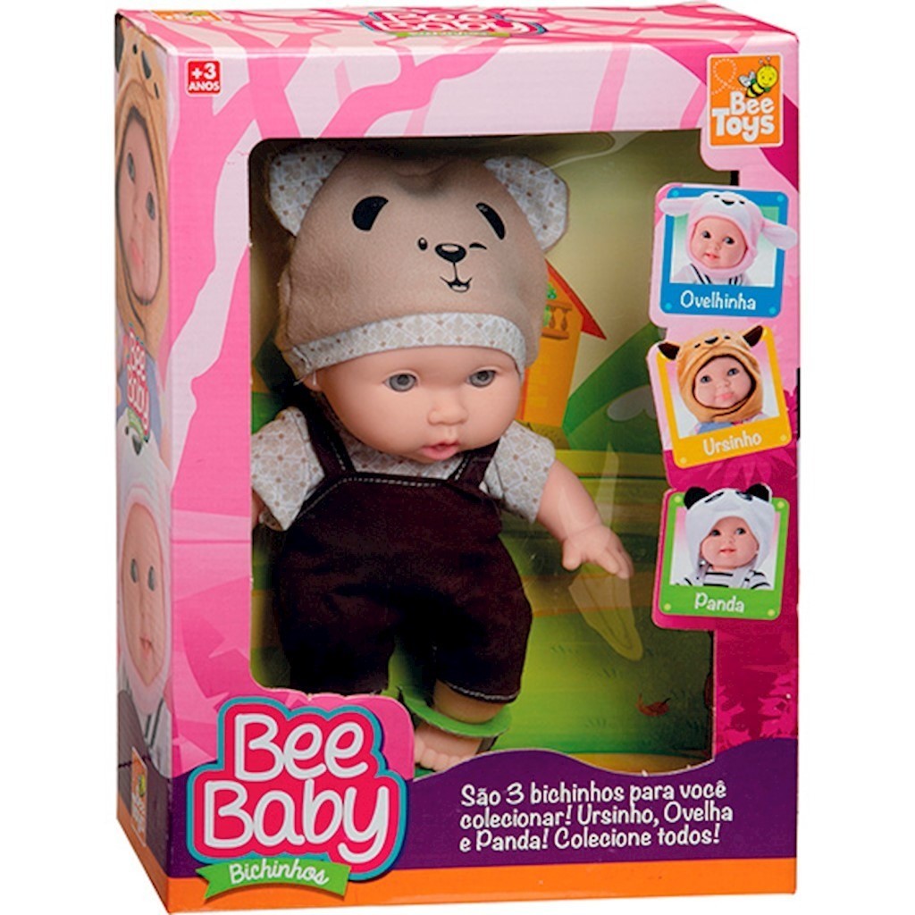 Boneco Bebê Menino Infantil Bee Baby Bichinhos Ursinho BeeToys | Shopee ...