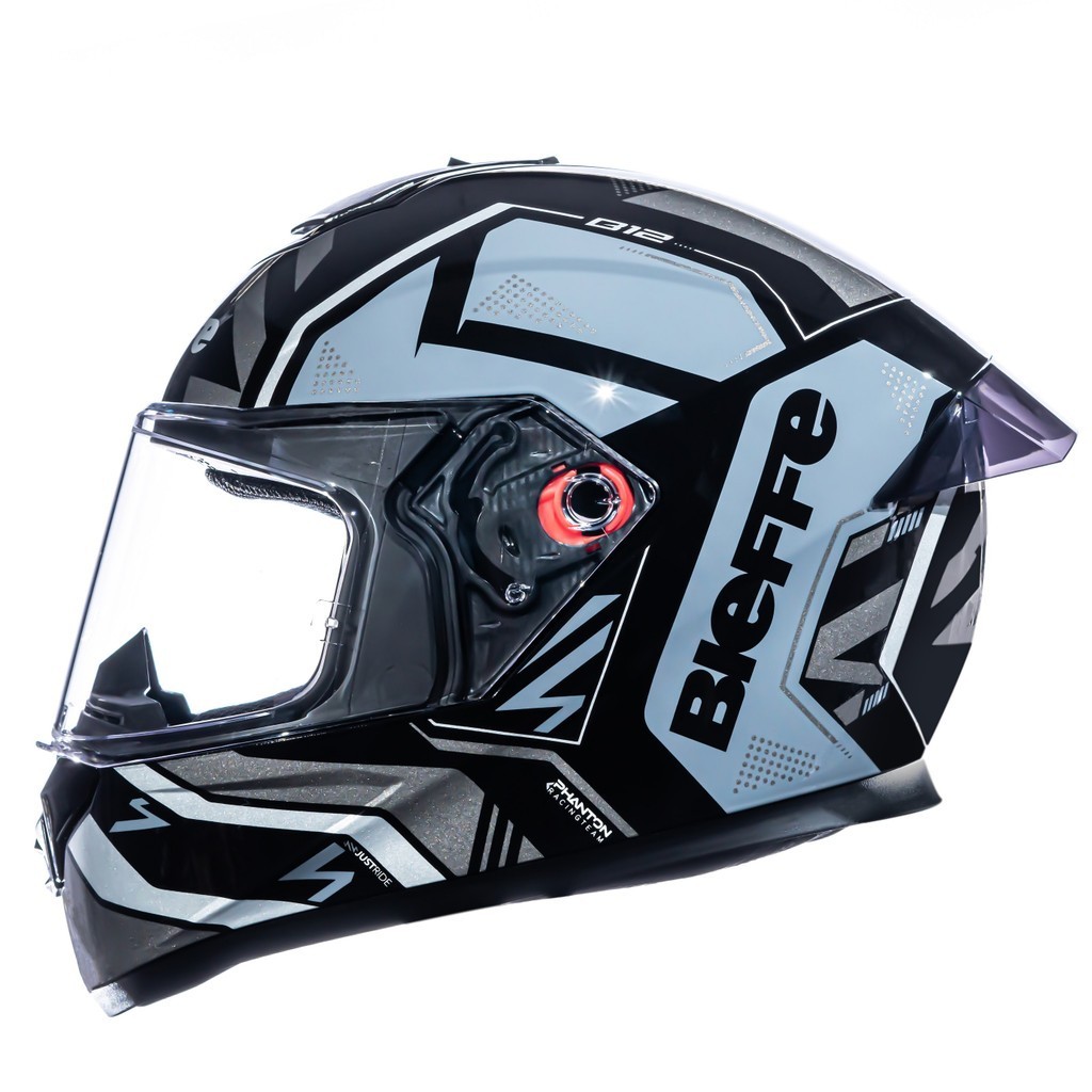 Capacete Bieffe B12 Phanton Esportivo Prata Moto Aerofolio | Shopee Brasil