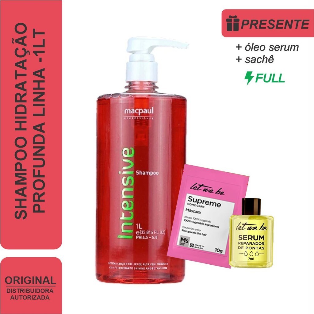 mac paul Shampoo Intensive 1 Litro Profissional | Shopee Brasil