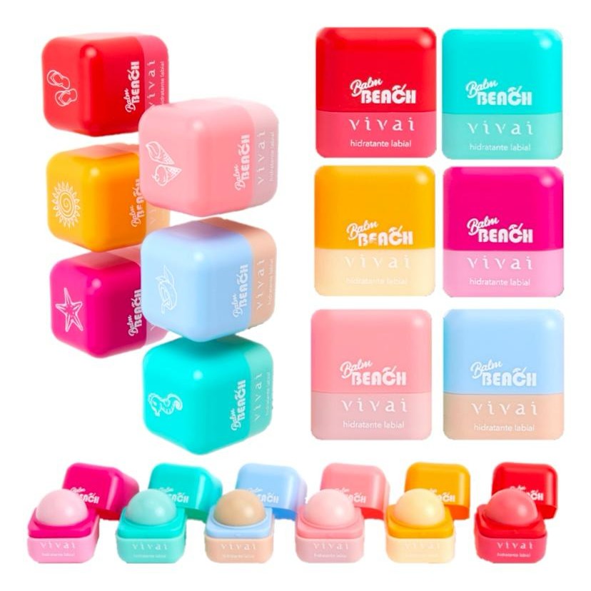 Lip Balm Beach Vivai - Hidratante Labial | Shopee Brasil