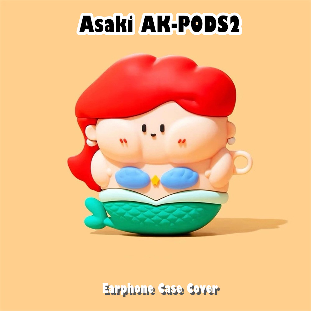 Capa De Silicone Macio Para Fone De Ouvido Asaki AK-PODS2 , Anti-Queda De Desenho Animado NO . 3 ...