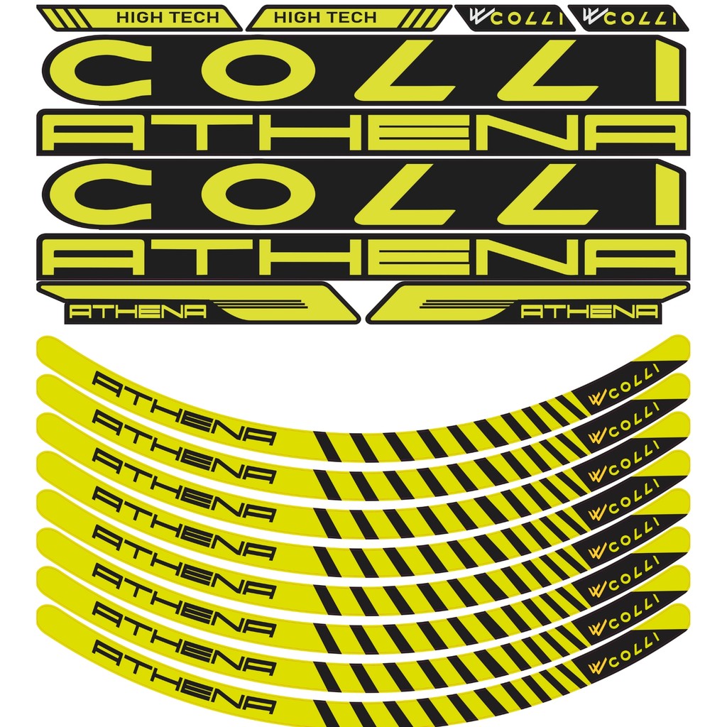 Kit de adesivo Colli completo Rodas e Quadros bike Amarelo | Shopee Brasil
