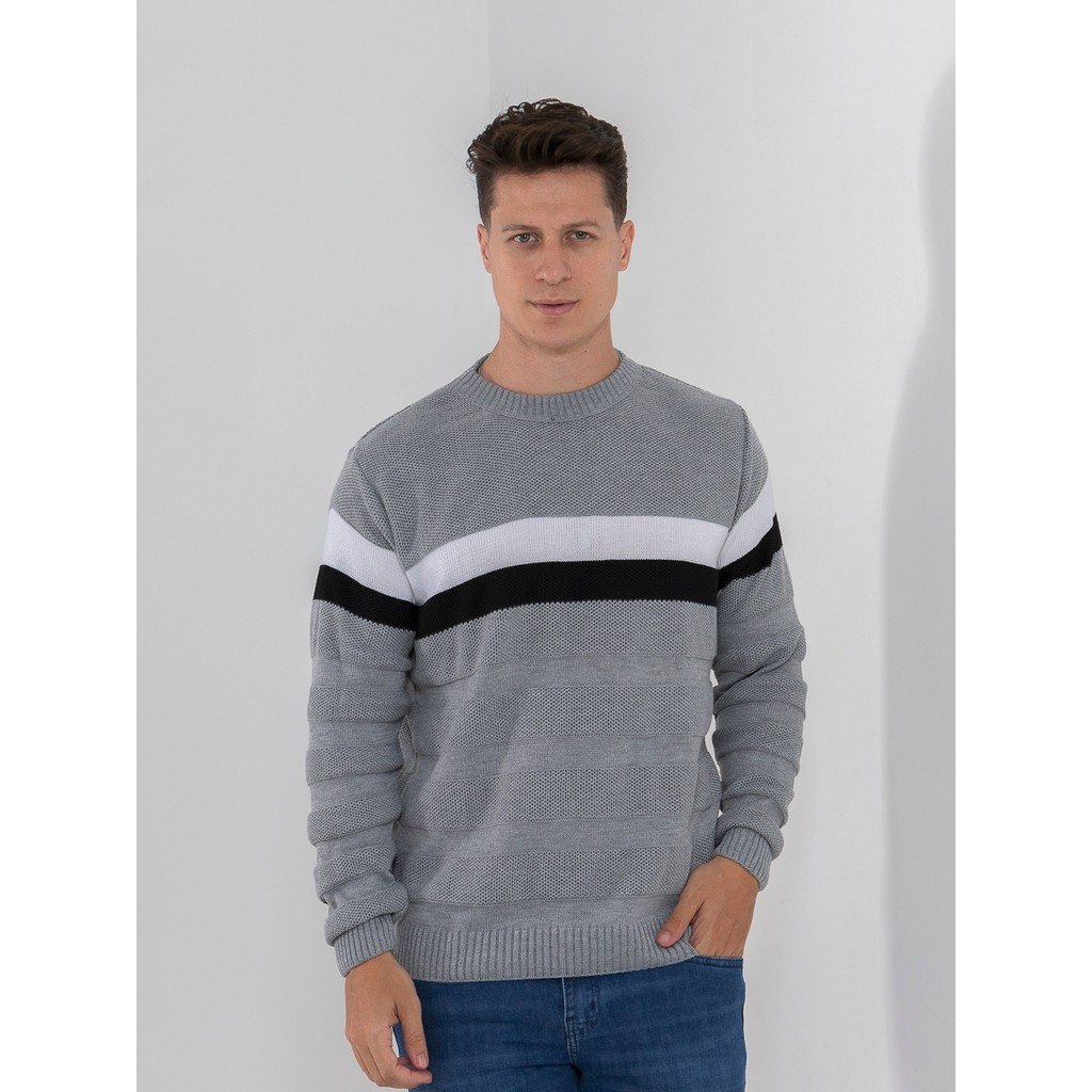Suéter masculino bulusa moletom Premium padrão Passe o inverno com mais ...