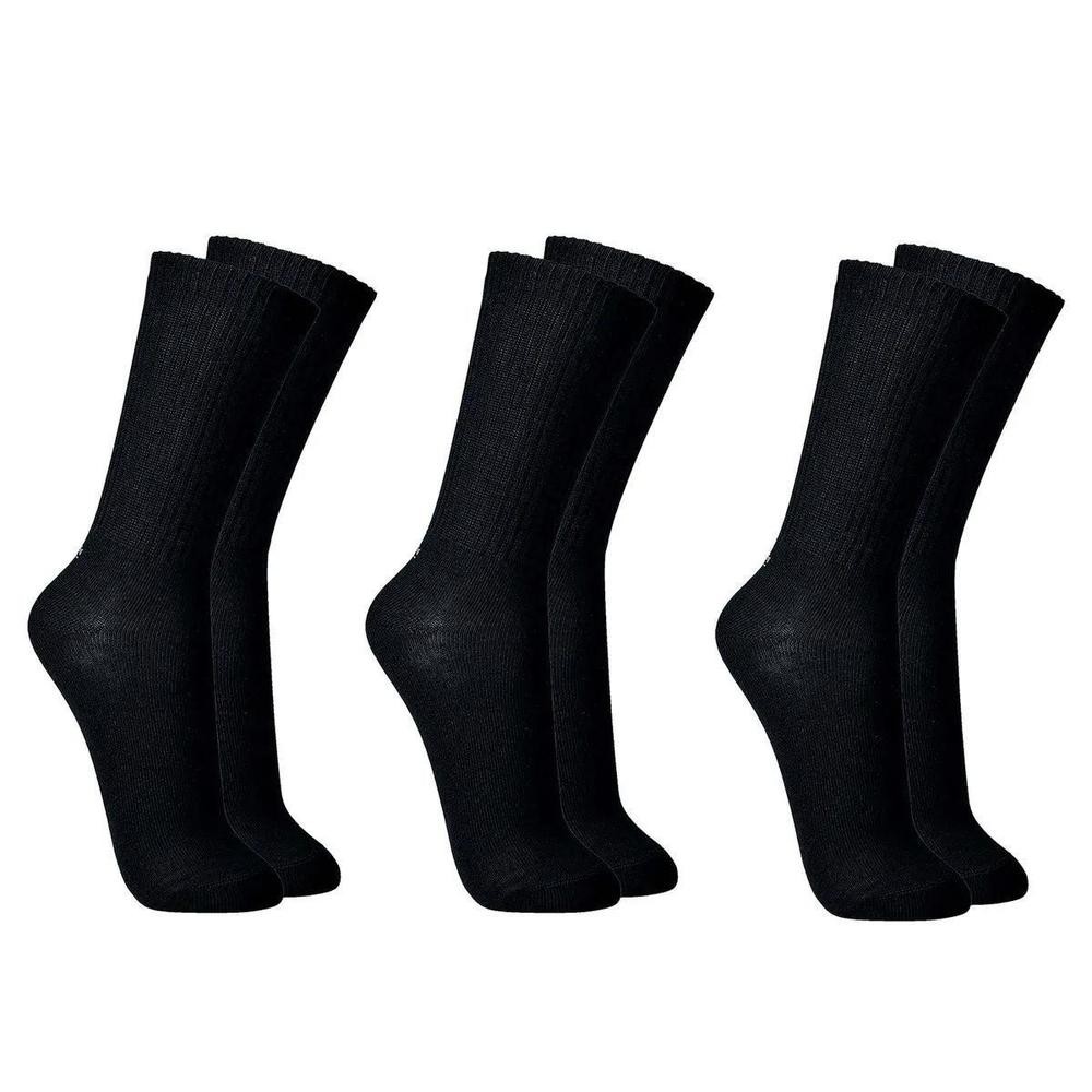 Kit 3 Pares Meia Cano Alto Atoalhada Lupo Masculina - Preto | Shopee Brasil