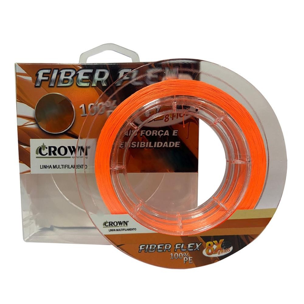 Linha Multifilamento Fiber Flex 8x 100mts Orange – Crown 0,35mm ...