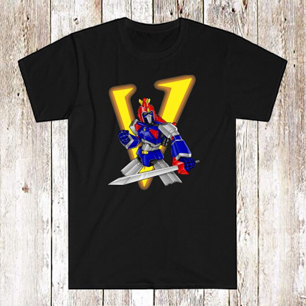 Voltes V Famous Mecha Cartoon Series Logo Camiseta Preta Masculina ...