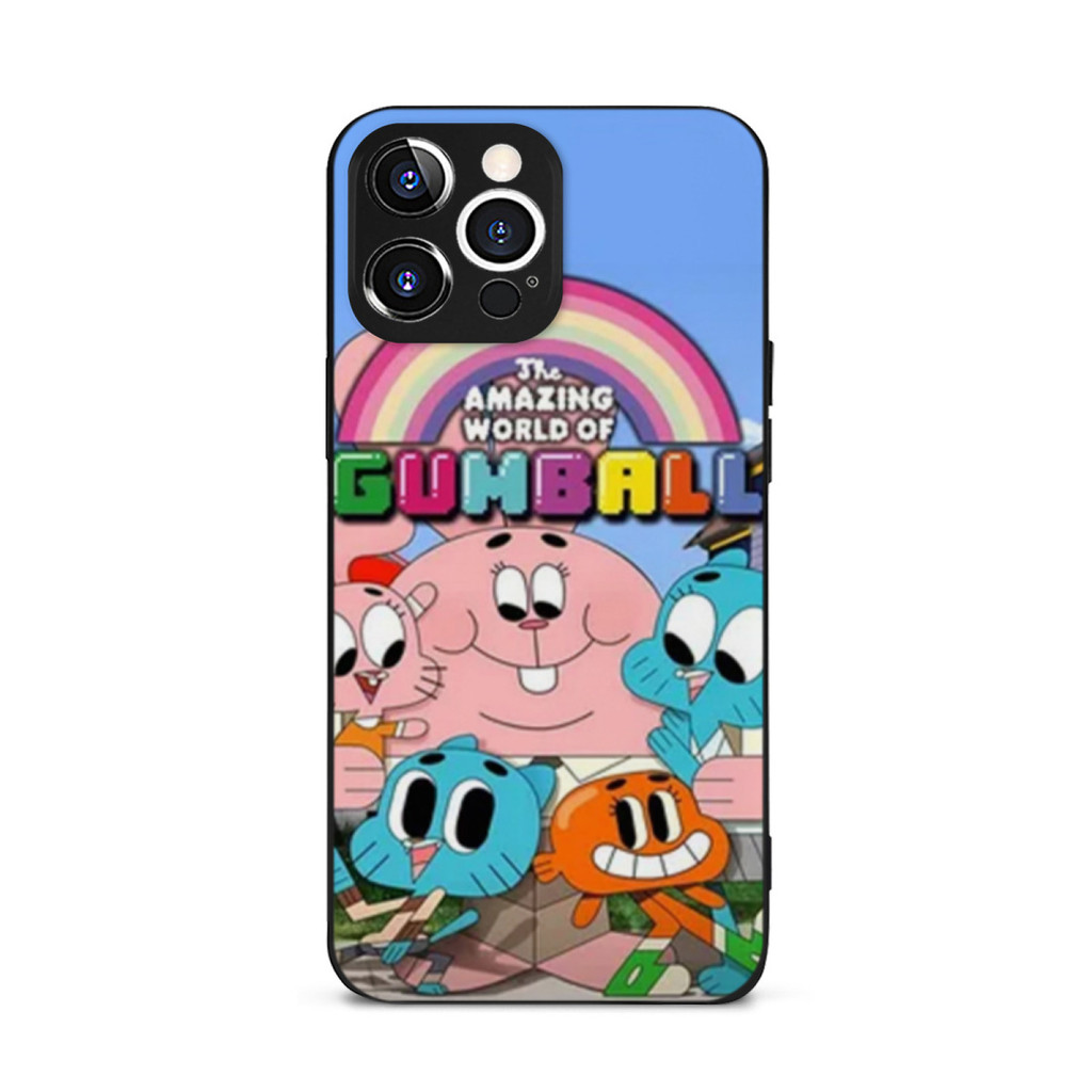 O Incrível Mundo De Gumball TVmaze Impressão Preta IPhone 16 Pro Max Protetor De Capa De ...
