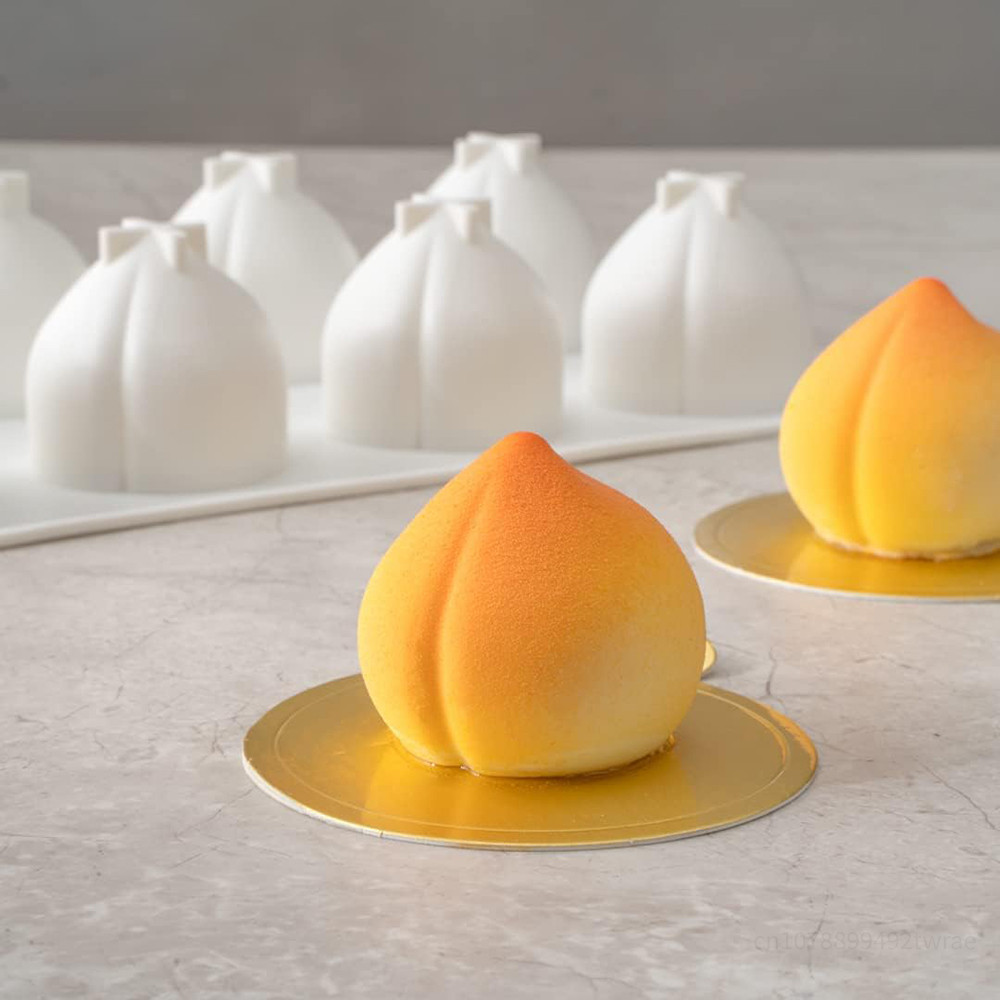 Molde De Silicone De Pêssego 3D Formato De Fruta Açúcar Doce Gelatina ...
