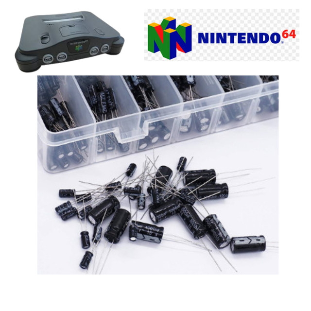 NUS-CPU (P) - 02 - Kit Capacitores p/ NINTENDO 64 ( p/ Restauração ...