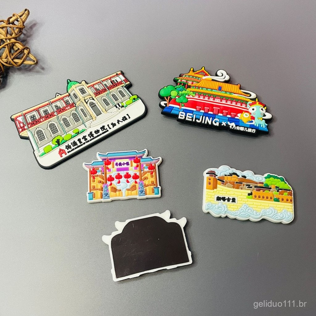Ímã de Geladeira de PVC para Marcadores Culturais de Cidades ...