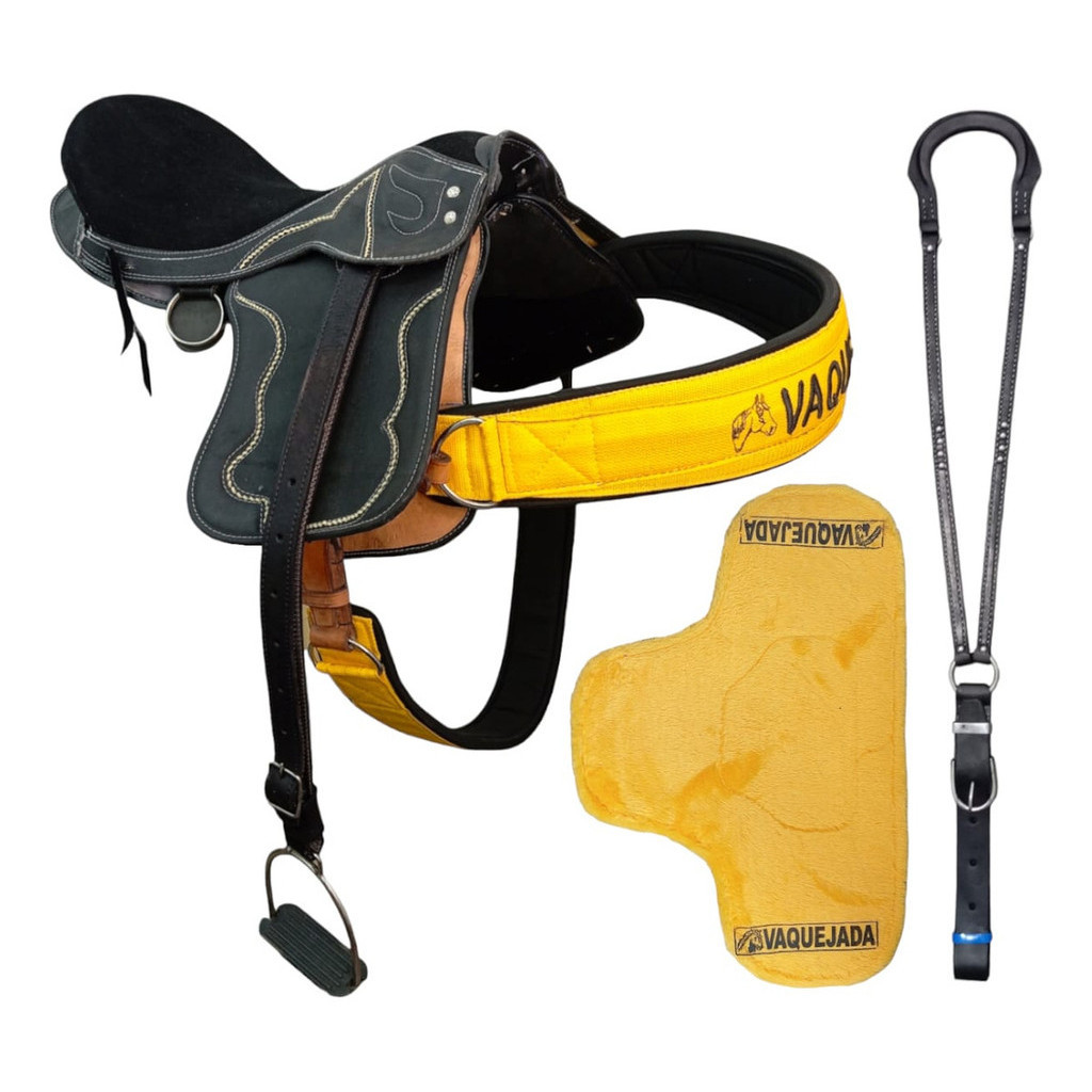 Sela cavalo Selote Peitoral cia Selim Vaquejada Completa | Shopee Brasil