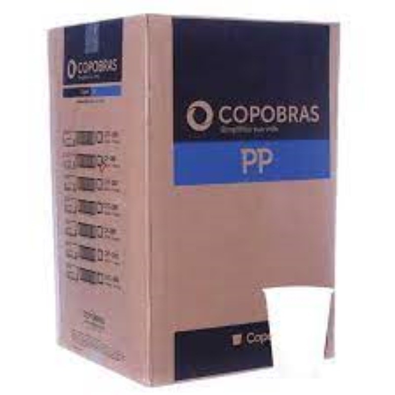 Caixa 2000 Un Copo Descartavel CF-300ml PP Copobras Branco | Shopee Brasil