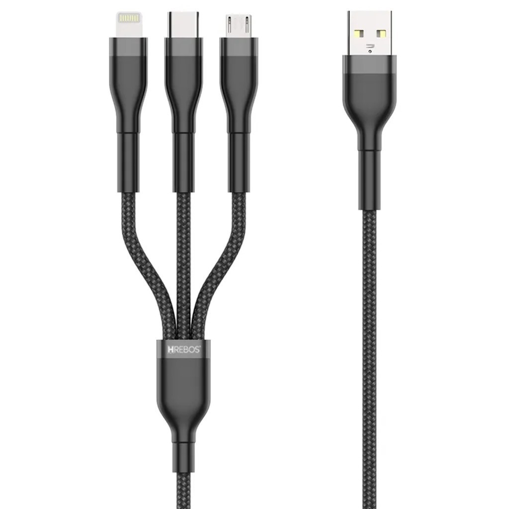 Cabo 3 Em 1 Carregar Celular Type C V8 Compatível Lightning | Shopee Brasil