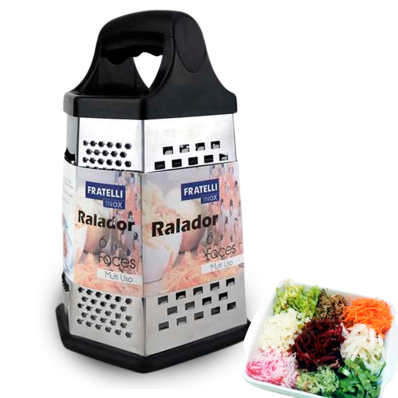 Ralador inox com 6 Faces em aço inox fatia e rala em 6 formatos ...