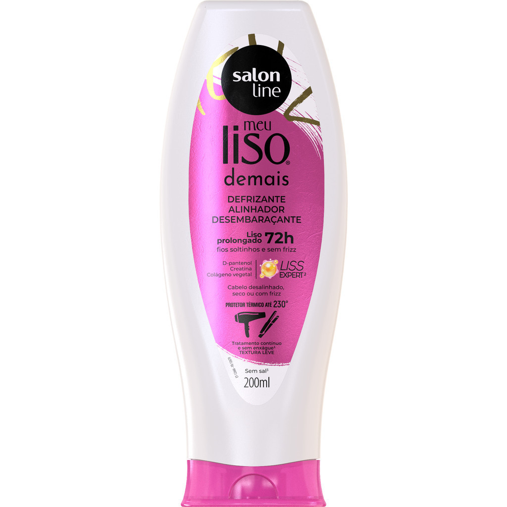 Defrizante Protetor Térmico Meu Liso Proteção Total Salon Line 200ml ...