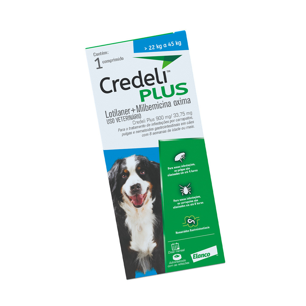 Credeli Plus Elanco para Cães de 22 a 45 kg - 1 Comprimido | Shopee Brasil