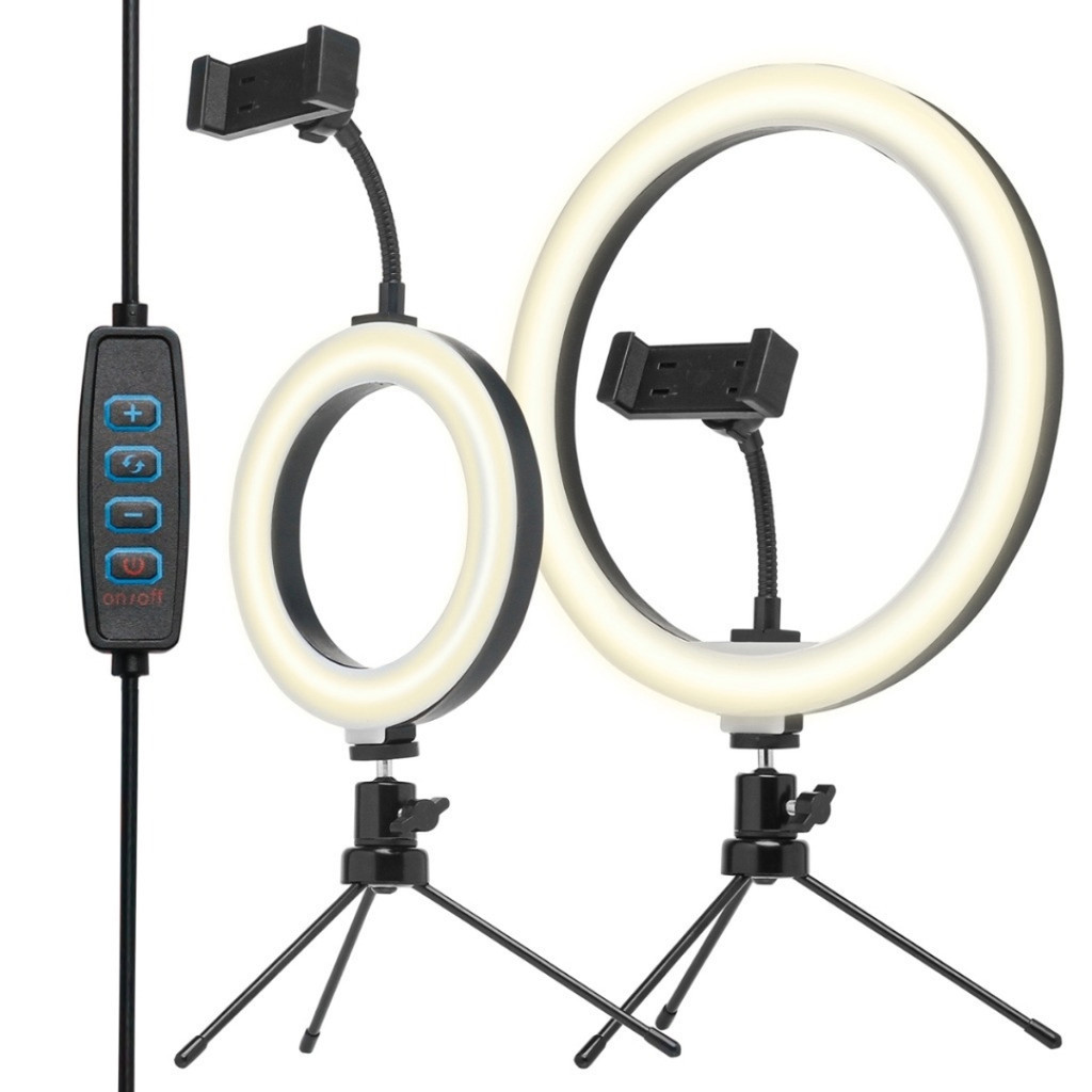 Kit Iluminação Profissional 2 Ring Light Led 10" e 6" | Shopee Brasil