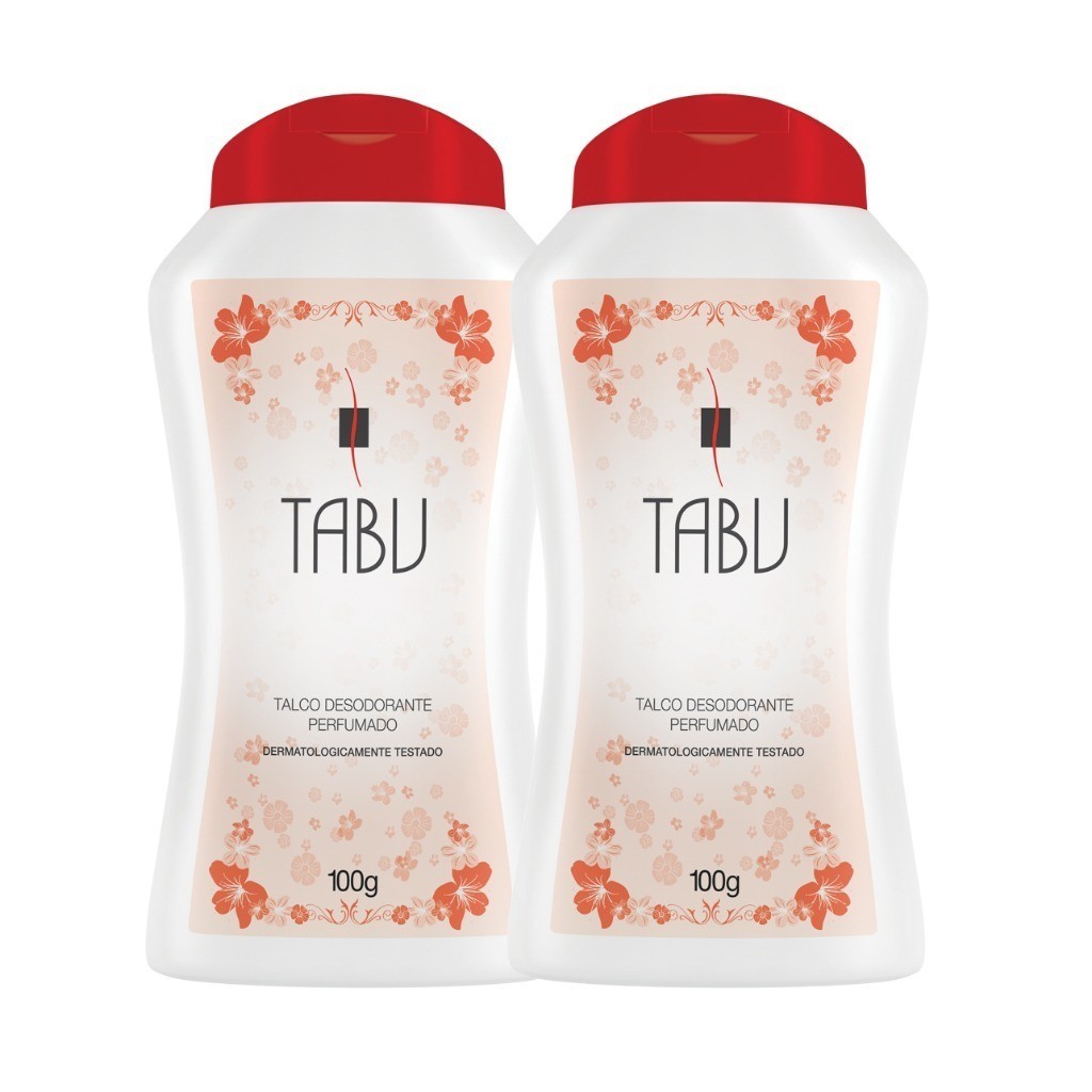 Kit 2 Talco Tabu Original 100g | Shopee Brasil