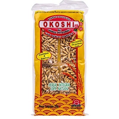 Barra Crocante de Arroz Integral Okoshi 70g | Shopee Brasil