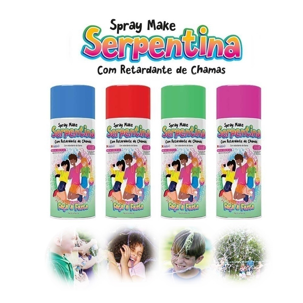 Serpentina Spray MAKE+ 250ml Colores Sortidas | Shopee Brasil