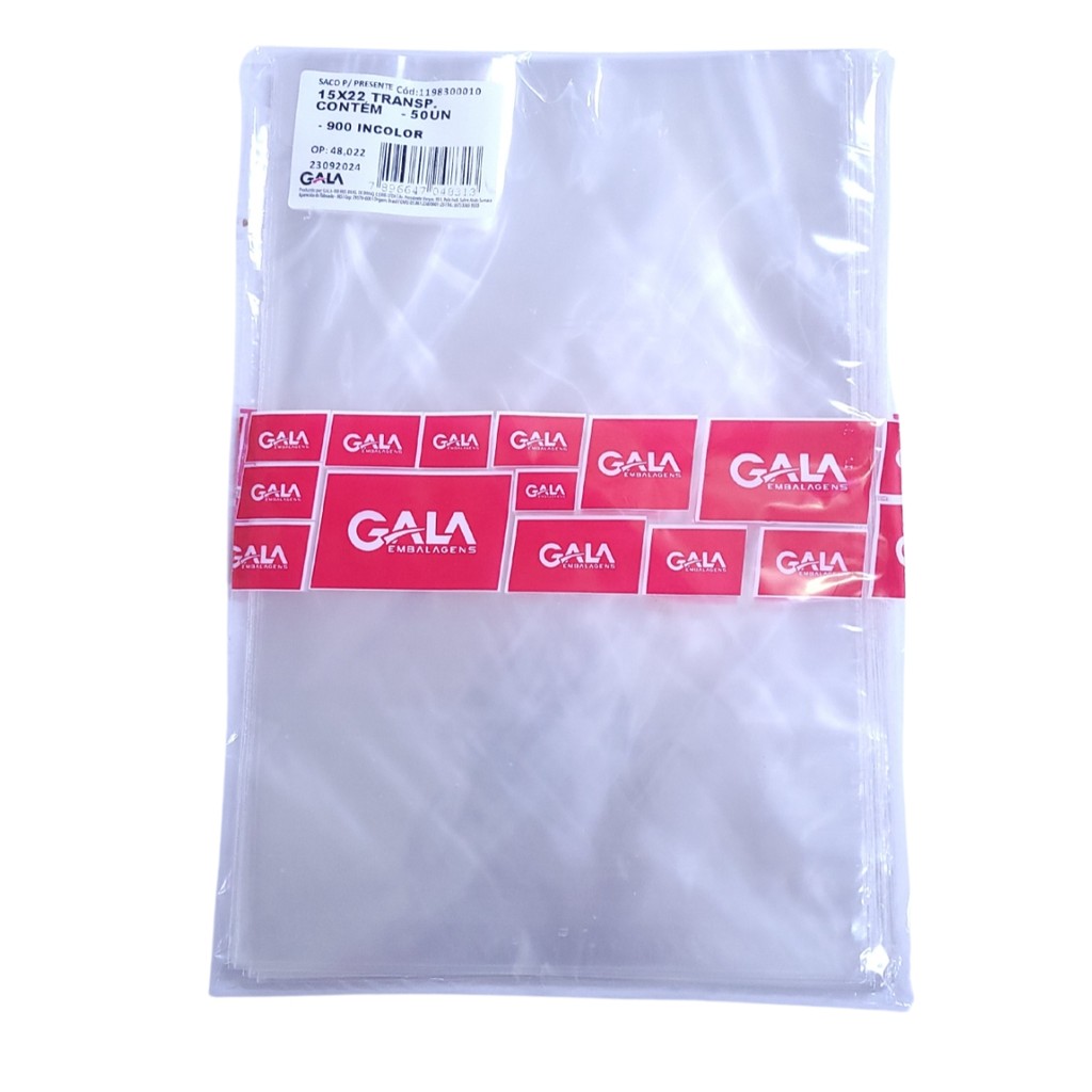 Kit 100 Sacos para Presente Transparente Celofane 15x22 15x29cm 20x29 ...
