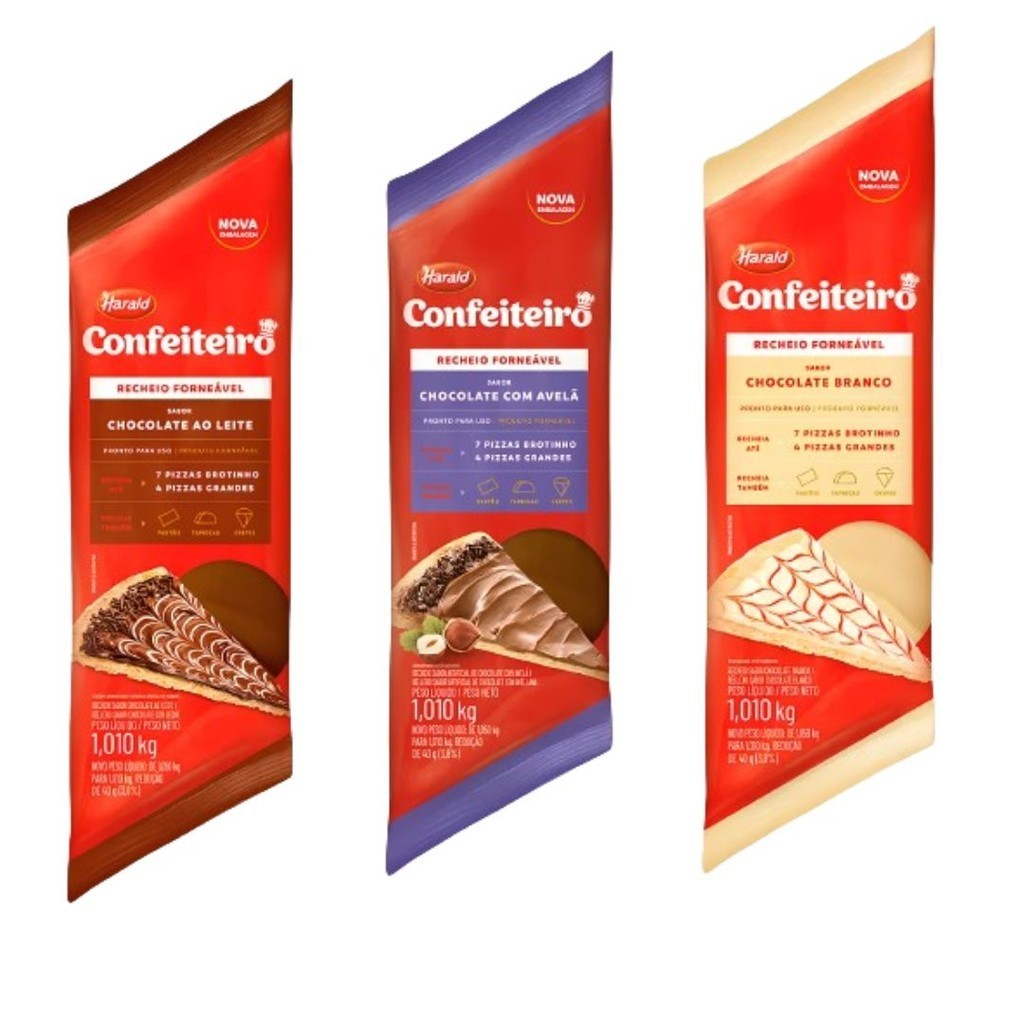 Recheio Forneável Harald Confeiteiro 1,010kg Sabores | Shopee Brasil