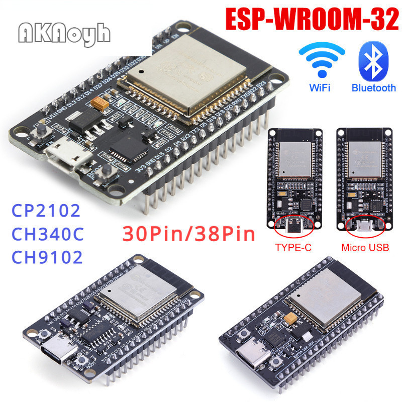 Placa De Desenvolvimento ESP32 TYPE-C USB MICRO CP2102 CH9102X CH340C ... Placa De Desenvolvimento ESP32 TYPE-C USB MICRO CP2102 CH9102X CH340C ...